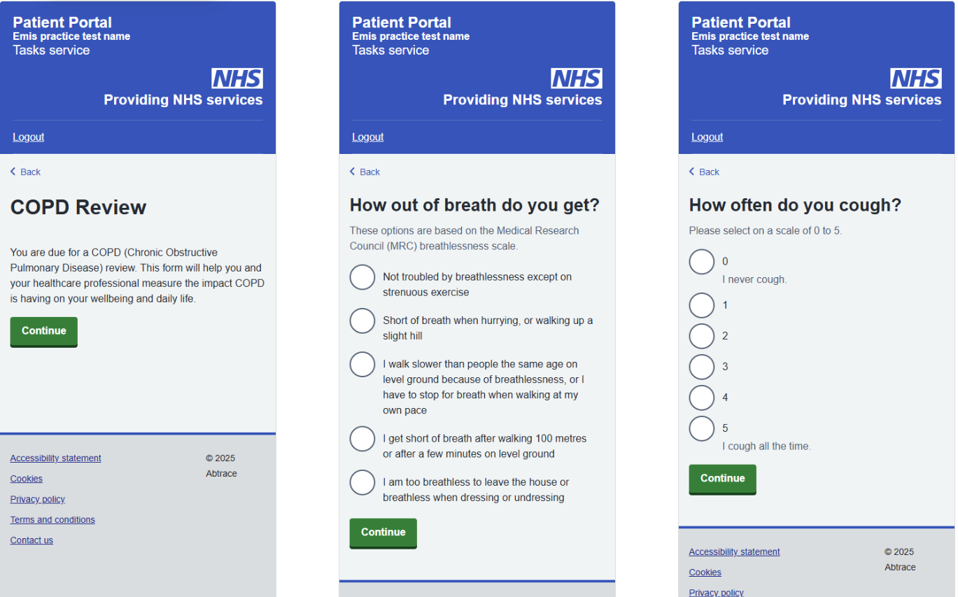 COPD Assessment Test Questionnaire