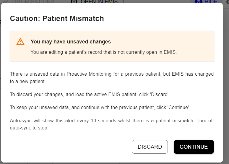 Auto-sync feature on Patient View