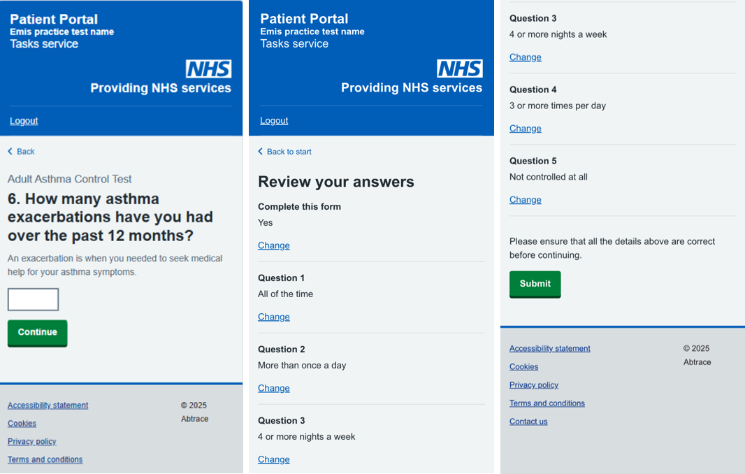 Asthma Control Test Questionnaire