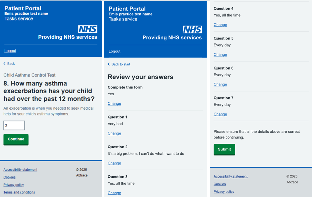 Asthma Control Test Questionnaire